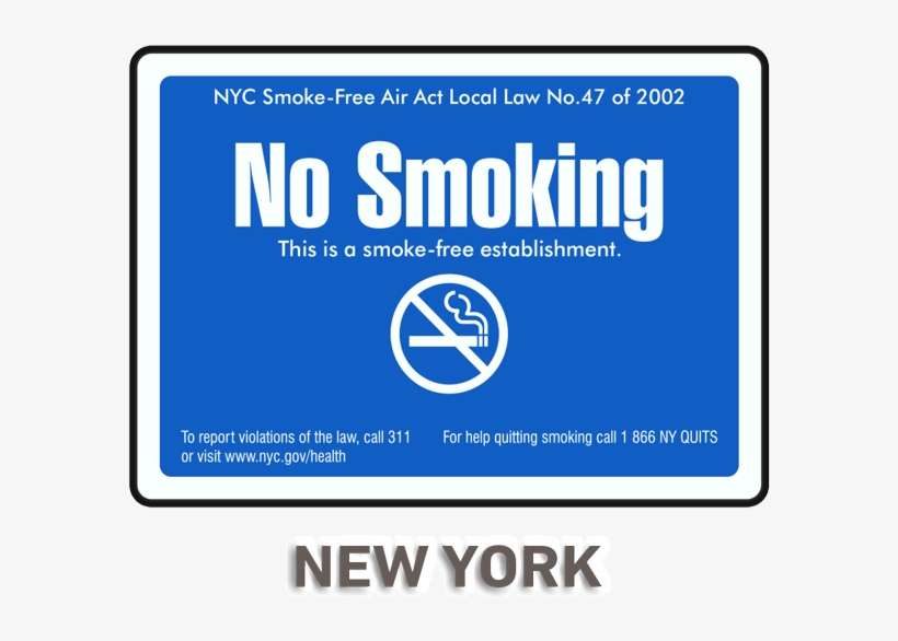 Download New York City No Smoking Sign - No Smoking Or Electronic ...