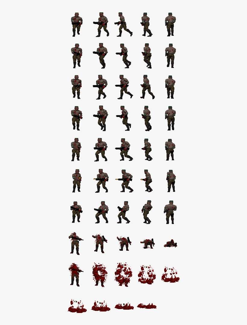 Download Edited The Doom 64 Zombie Sprites To Have The Player's - Doom ...