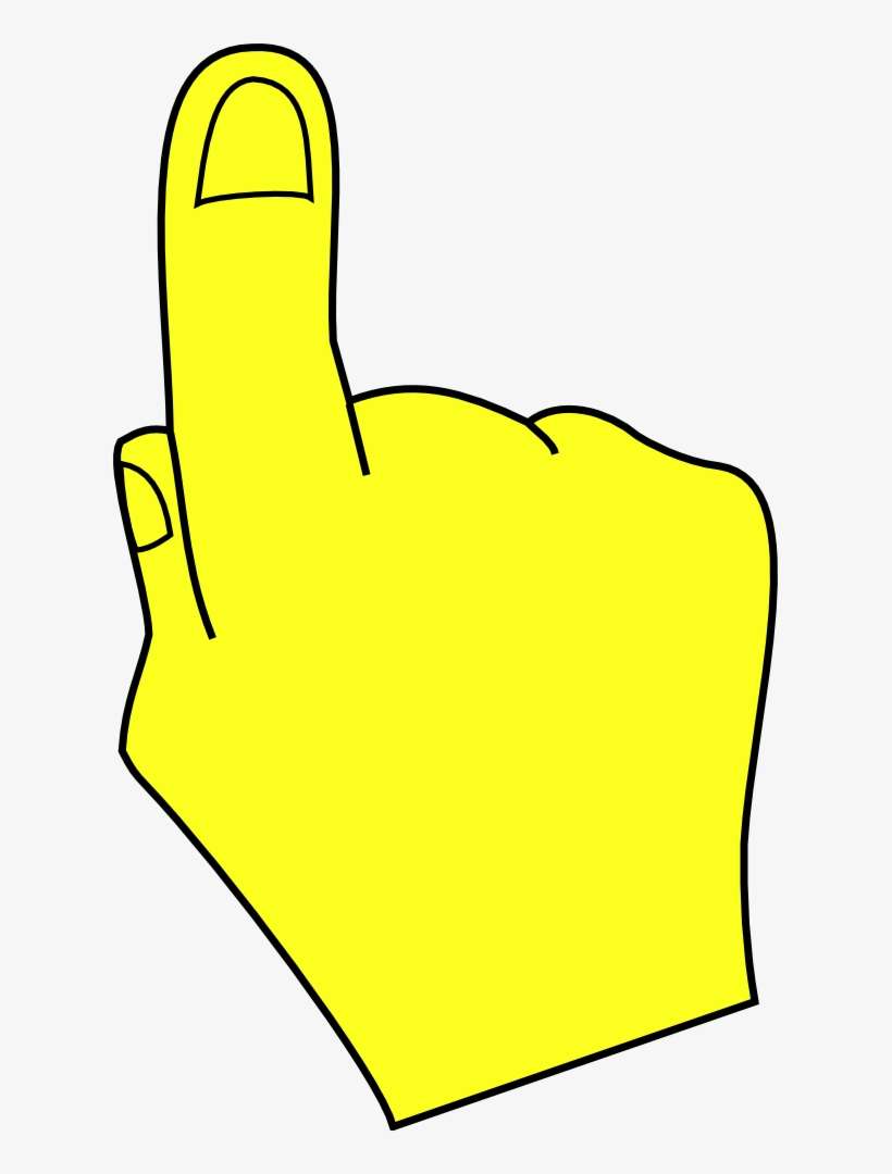 Onlinelabels Clip Art - Yellow Hand Pointing Up PNG Image | Transparent ...