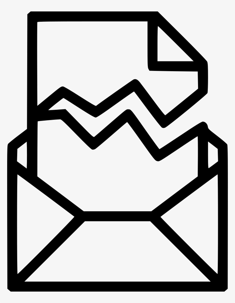 Attachment File Damaged Broken Comments - Open Envelope Icon Png PNG ...