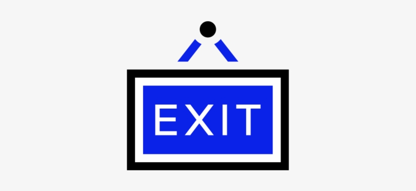 Exit - Electric Blue PNG Image | Transparent PNG Free Download on SeekPNG