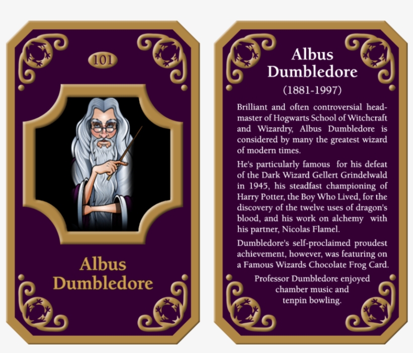 Png Dumbledore Drawing Chocolate Frog - Dumbledore Chocolate Frog Card ...