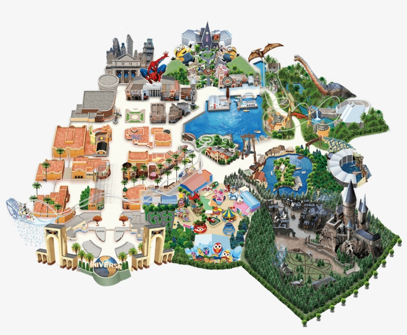 Universal Studio Hollywood Map