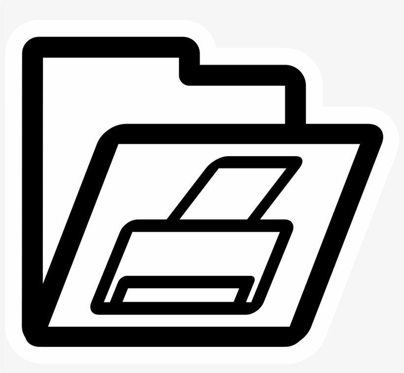 This Free Icons Png Design Of Mono Folder Print PNG Image | Transparent ...