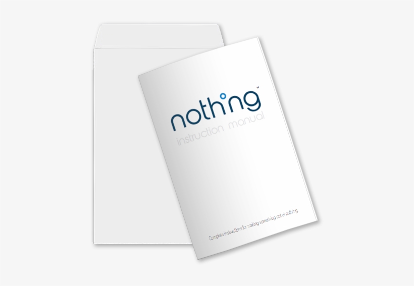 Nothing Starter Kit With Nothing Instruction Manual - Envelope PNG ...