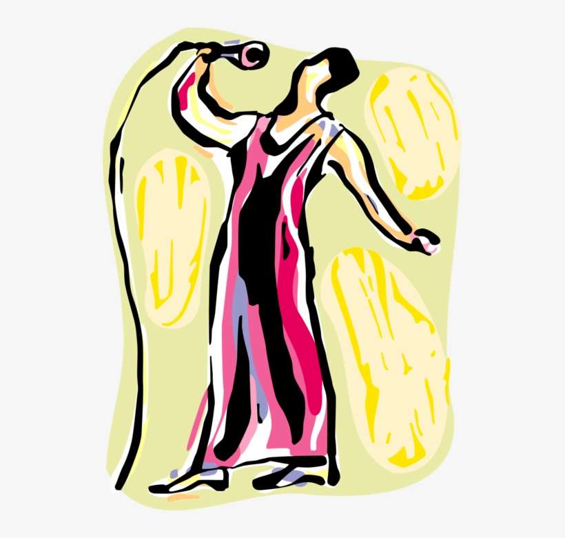 Vector Illustration Of Lounge Singer Musician Sings - Illustration PNG ...