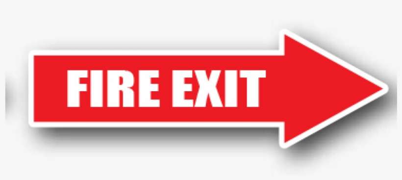 Download Floor Marking Red Directional Arrows For Fire Exit - Fire Exit ...