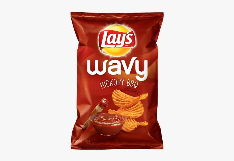 Lay's® Wavy Hickory Bbq Flavored Potato Chips - Lays Wavy Bbq Chips PNG ...