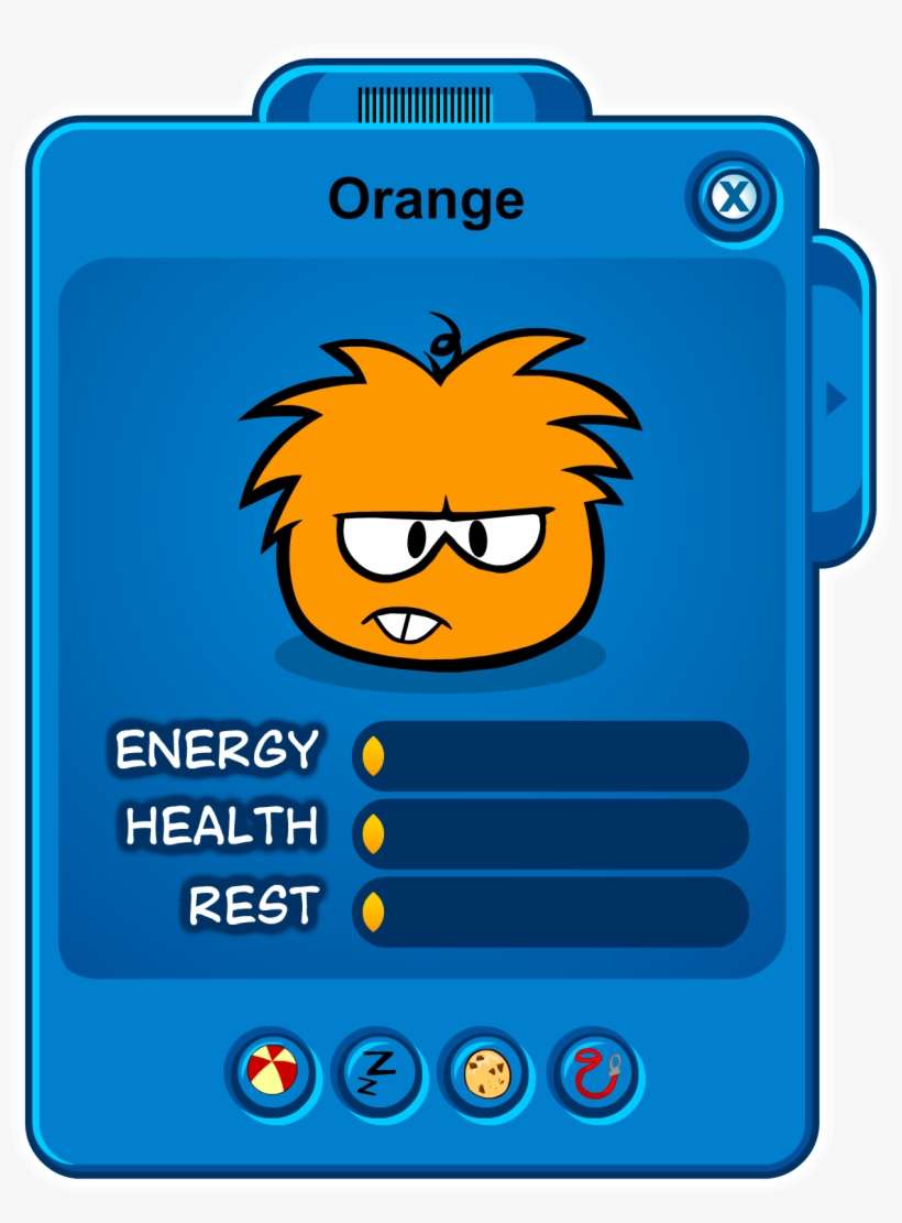 Orange Pufle - Club Penguin Puffles PNG Image | Transparent PNG Free ...