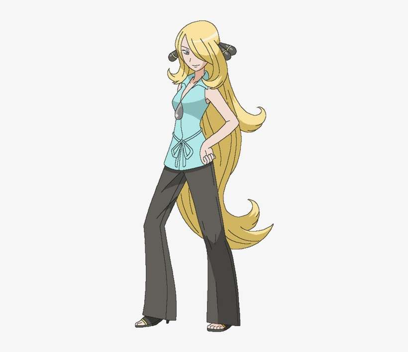 Cynthia In Best Wishes Series - Cynthia Pokemon Best Wishes PNG Image ...