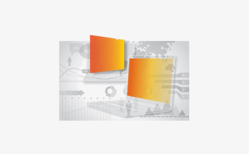 3m Gold Gpf14 - 3m 3m Gf125w9b Privacy Screen Filter - Gold Privacy PNG ...