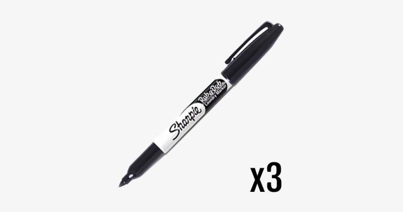 Sharpie Laundry Permanent Pen S Pack - Sharpie Rub A Dub Marker PNG ...