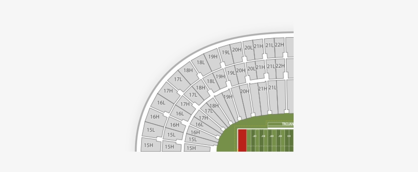 Download Detailed Los Angeles Coliseum Seating Chart | Transparent PNG ...