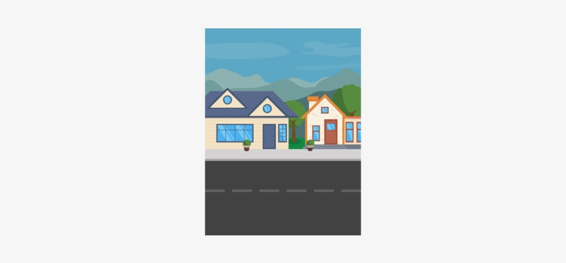 Neighborhood Background Vector Art By Thomas Le - Neighborhood Vector ...