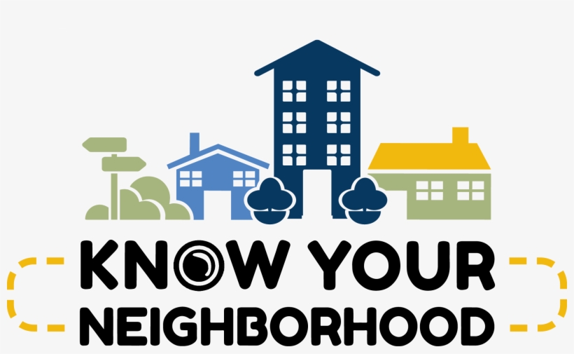 Png Black And White Stock Know Your Neighborhood - Neighborhood Graphic ...