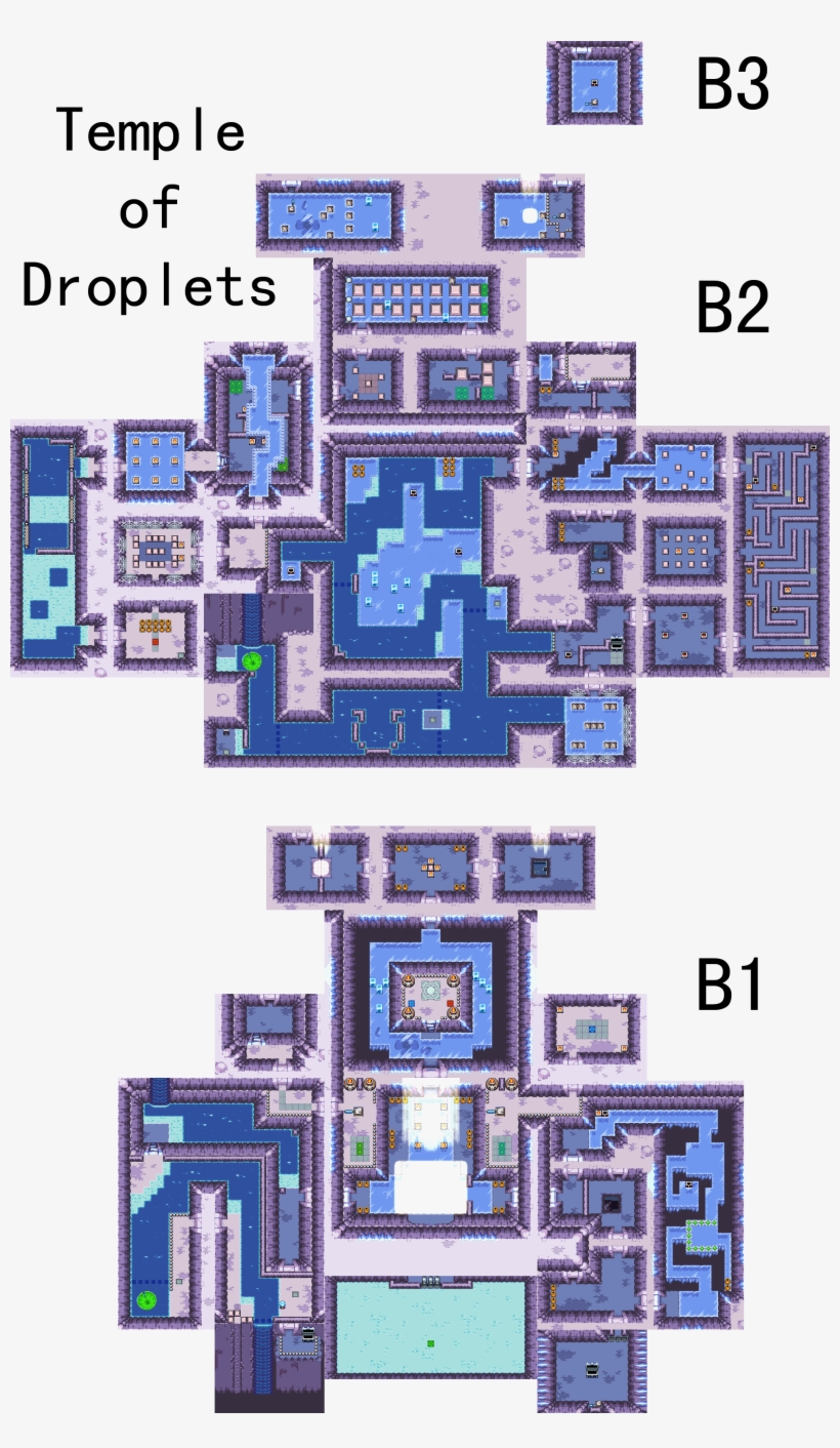 Legend Of Zelda, The - Minish Cap Temple Of Droplets Map PNG Image ...