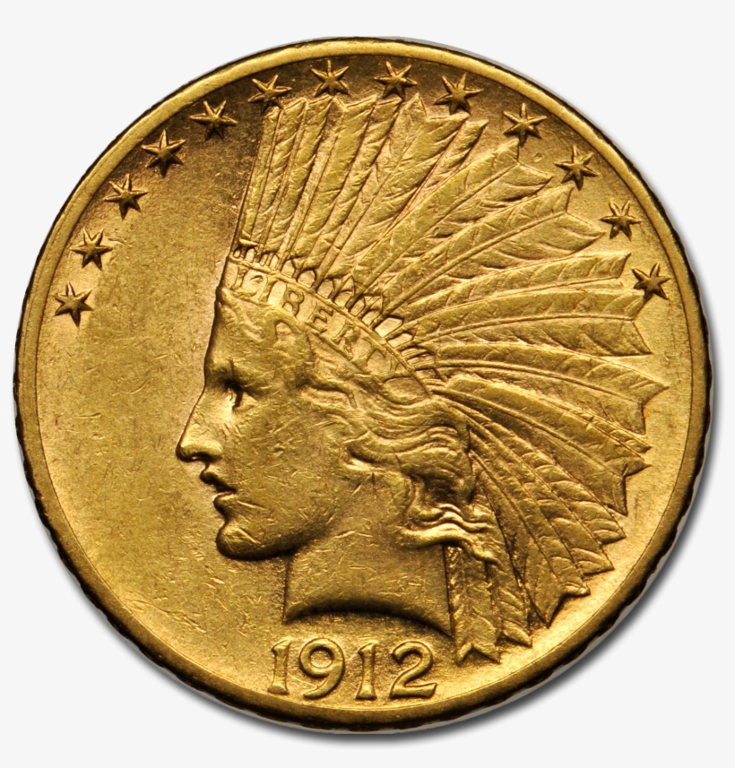 Picture Of $10 Indian Head Gold Coins Xf - Indian Head Coin PNG Image ...