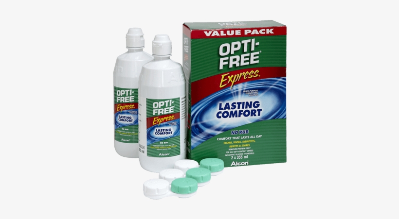 Alcon Opti-free Express Value Pack 2 X 355ml PNG Image | Transparent ...