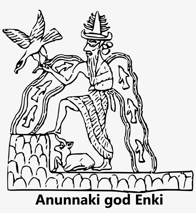 28 Collection Of Enki God Drawing - Sumerian Gods PNG Image ...