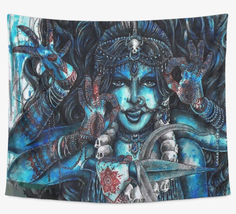 Hindu Goddess Kali Divine Feminine Spiritual Art Tapestry - Cosmic Kali ...