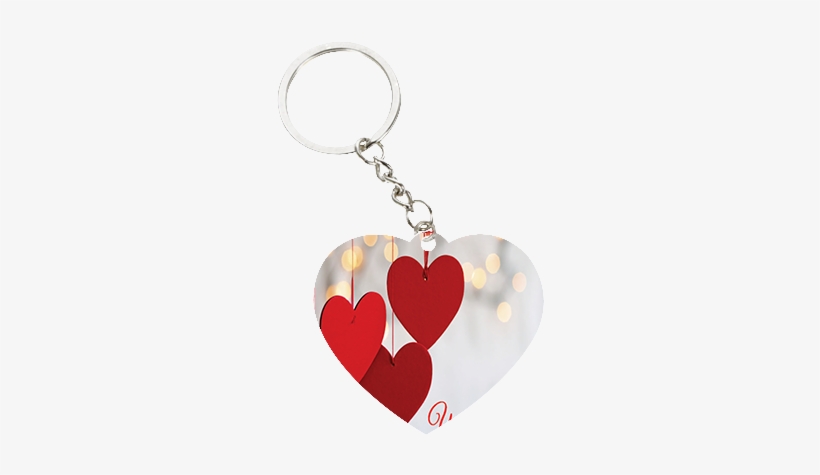 Hanging Hearts Valentine's Day Heart Keychain - Keychain PNG Image ...