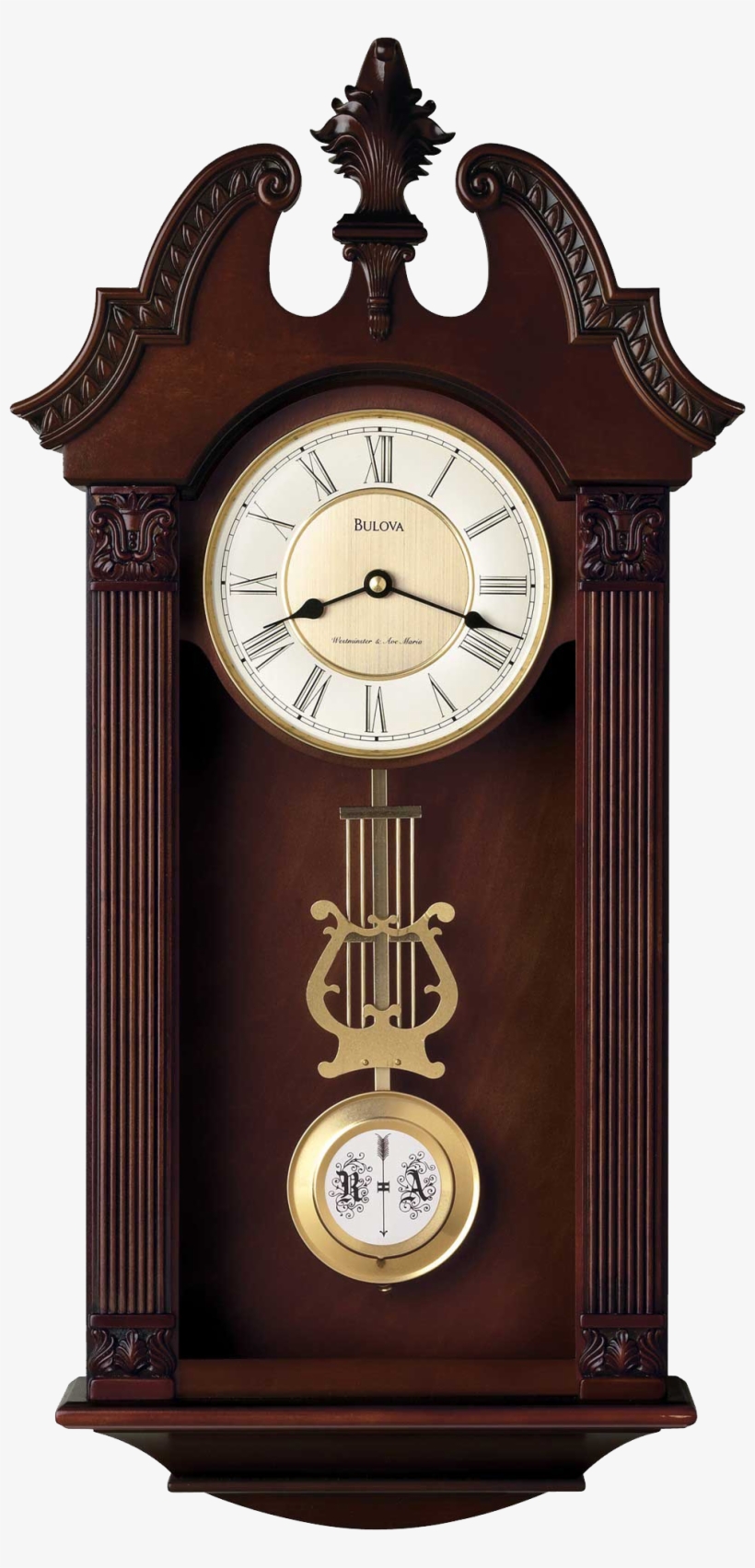 Wall Bell Clock Png Image - Bulova Pendulum PNG Image | Transparent PNG ...