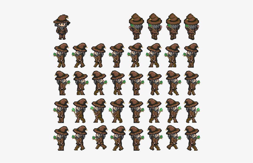 Wizard - 2d Game Sprite Wizard PNG Image | Transparent PNG Free ...