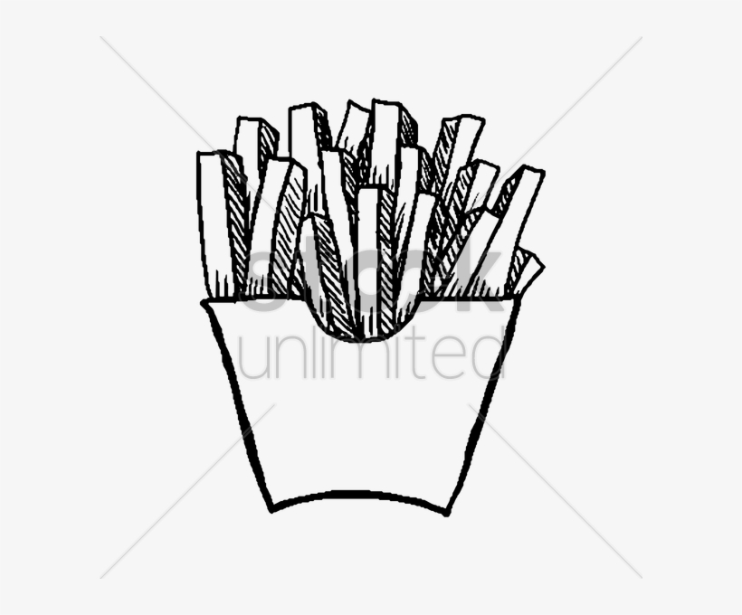 Banner Royalty Free Stock Chips Drawing Realistic - French Fries ...