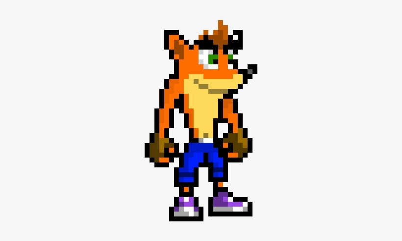 Crash Bandicoot - Crash Bandicoot Pixel Art PNG Image | Transparent PNG ...