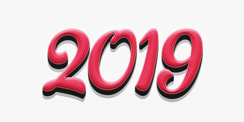 2019 Stylist Pink Text Effects, 2019, New Year, Text - Graphic Design ...