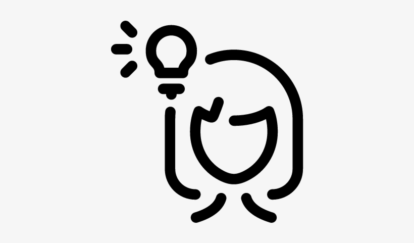 Woman Thinking Vector - Smart People Icon PNG Image | Transparent PNG ...