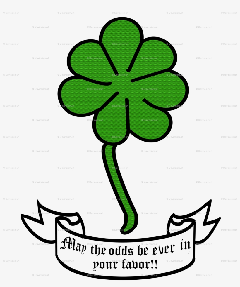 7 Leaf Clover - May Fortune Be Ever Throw Blanket PNG Image ...