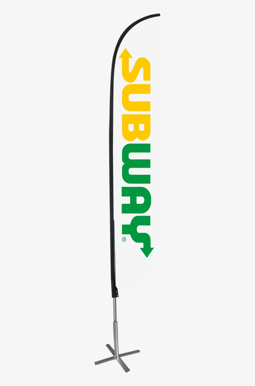Download Subway Feather Flag White New Logo - Banner | Transparent PNG ...
