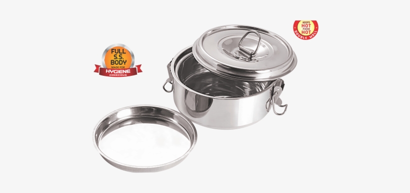 Stainless Steel Clip On Single Box - Single Tiffin Box Png PNG Image ...