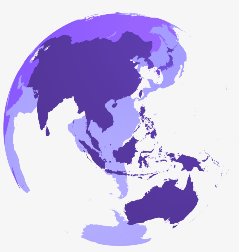 Download Asia Pacific Map Black And White | Transparent PNG Download ...
