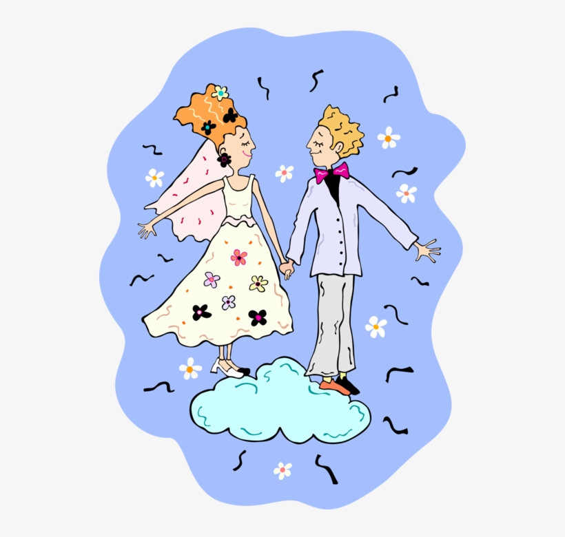 Bride And In Vector Image Illustration Of - Cartoon PNG Image ...
