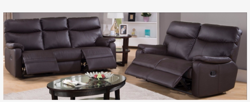 Lola Recliner Sofa Set - Lola 3 + 2 Recliner Suite In Black Faux ...