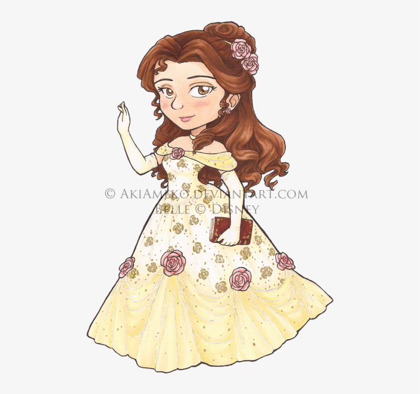 Belle Copic Chibi By Akiameko On Deviantart - Drawing PNG Image ...