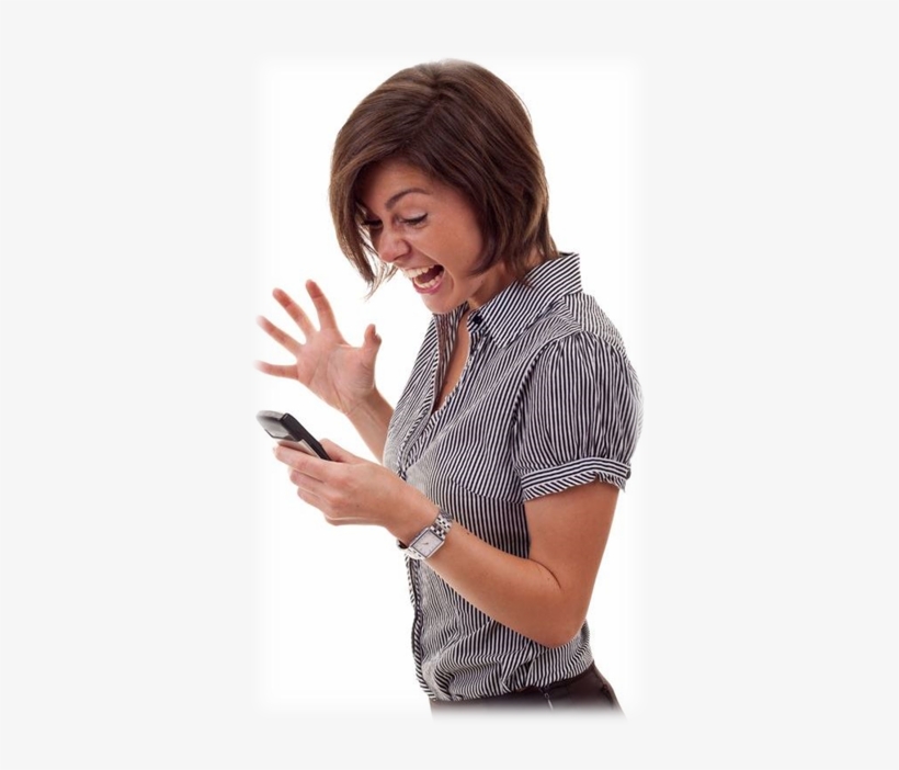 Do Your Customers Feel Valued - Girl On Mobile Png PNG Image ...