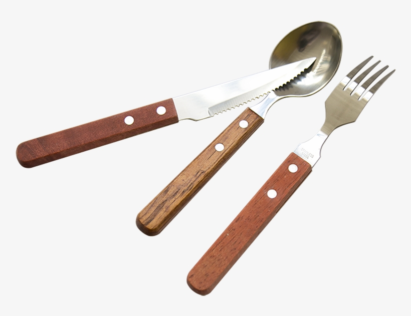 Wooden Handle Knife And Fork 2 Piece Set Wooden Handle - Kitchen ...