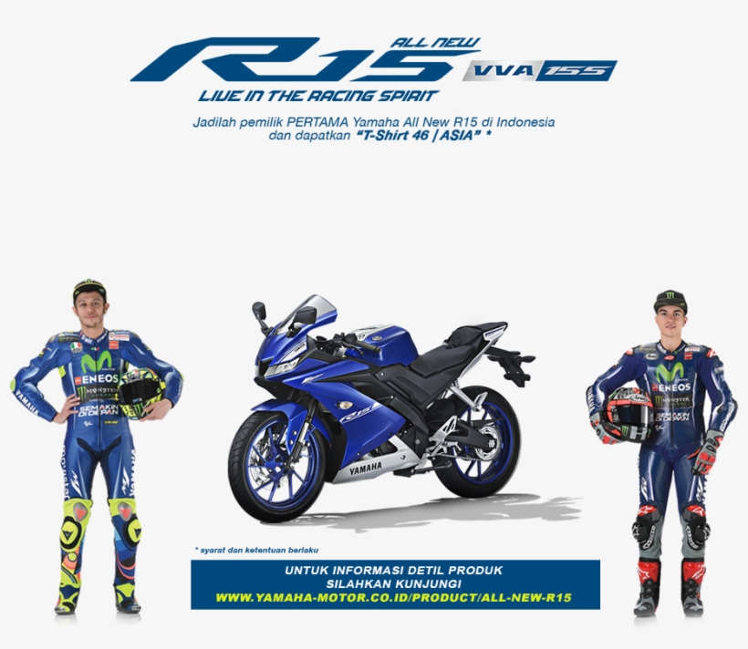 Yamaha Yzf R15 Facelift 2017 Inden Online - All New R 15 Vva PNG Image ...