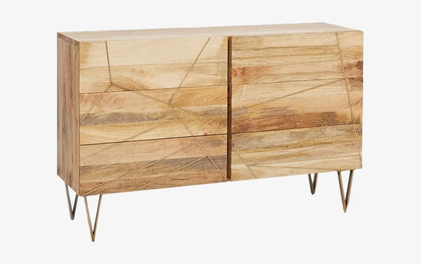 Roar + Rabbit For West Elm Geo Inlay 6 Drawer Chest PNG Image ...