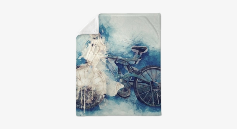 Abstract Bicycle On Watercolor Painting Background - Painting PNG Image ...