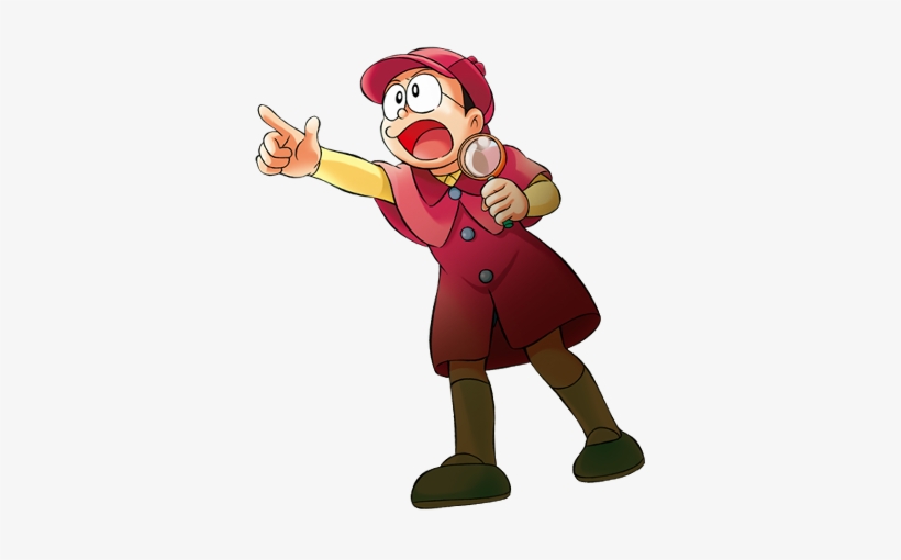 Nobita As Detective - Doraemon And Friends Flying PNG Image ...