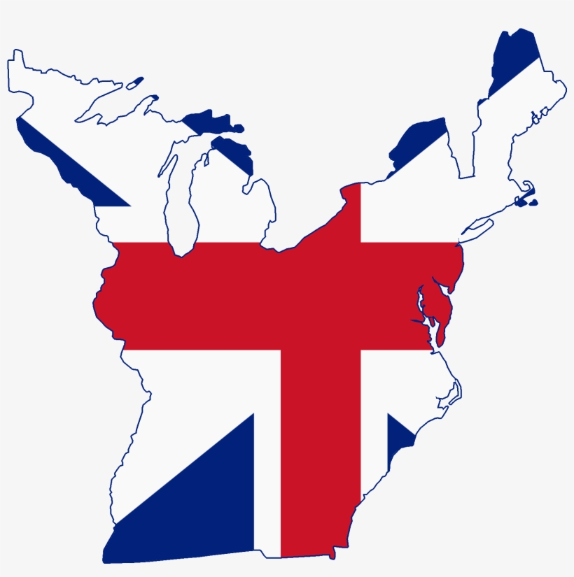 Flag Map Of The Greater Thirteen Colonies - Flag Map Of The Thirteen ...