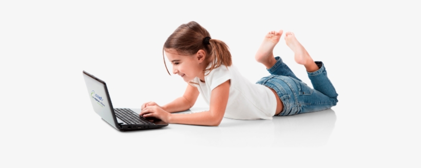 Sign Up - Girl Using Laptop Png PNG Image | Transparent PNG Free ...