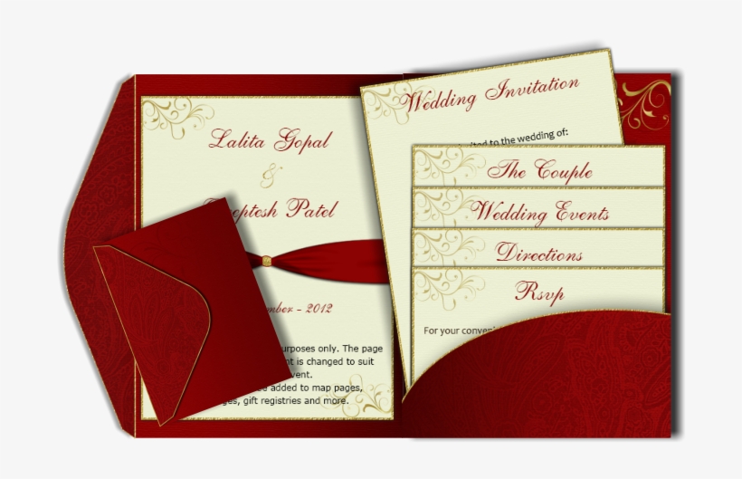 Pocket Fold Email Wedding Card Template Design - Design Of Marriage ...