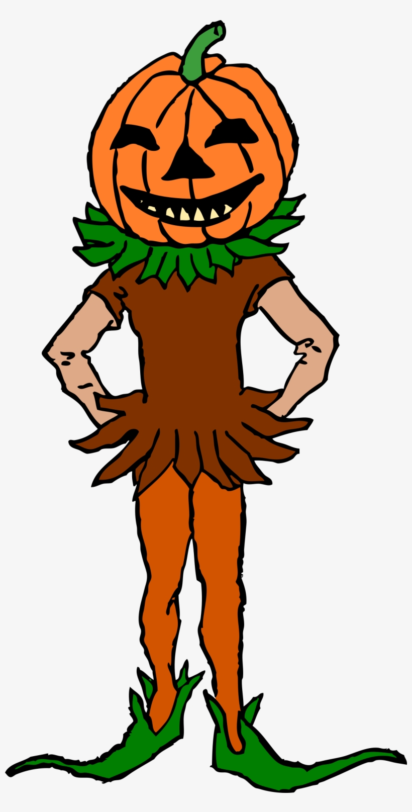 Pumpkin Boy Color Version Clip - Pumpkin Boy PNG Image | Transparent ...