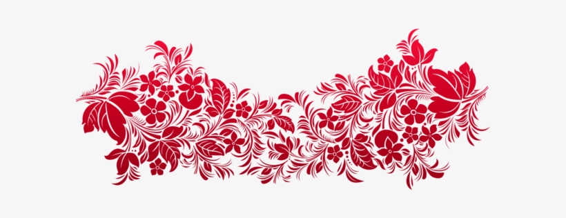 Download Red Transparent Decoration Png Clipart - Red Flower Pattern ...