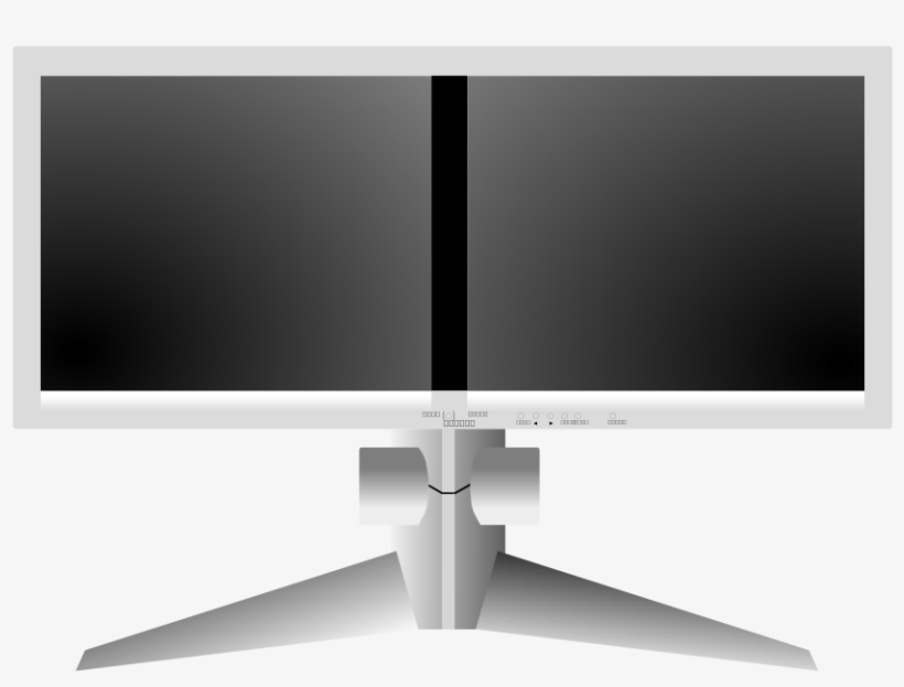 Free Vector Doublesight Dual Monitor Clip Art - Dual Monitor Icon PNG ...